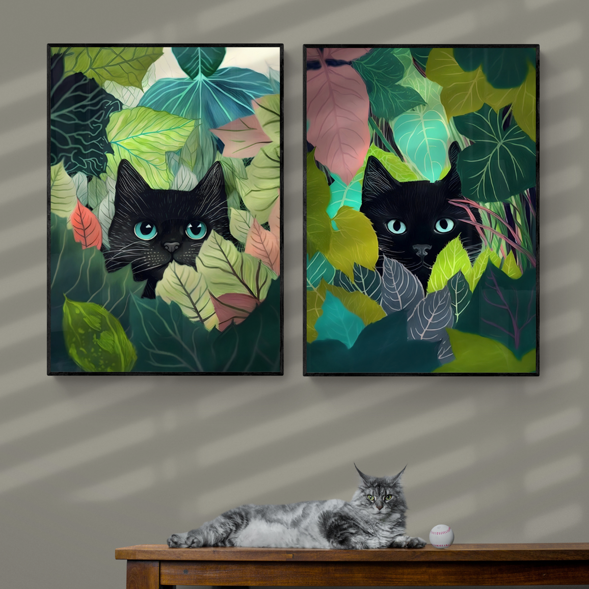 Cat Nature Posters | Cats in Landscapes | Artistic Cat Wall Art – Cat ...